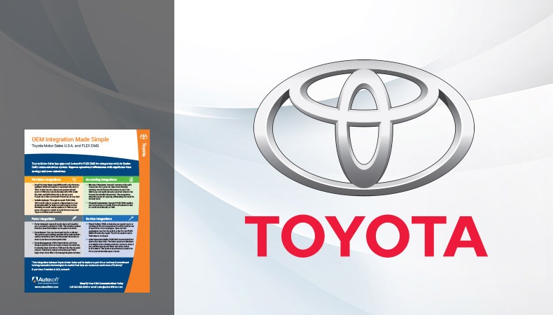 OEM Integration: Toyota Motor Sales U.S.A. and Autosoft DMS